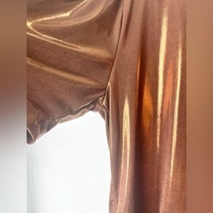 Soho | Tops | Soho Womens Bronze Gold Metallic Shine Pullover Top Shirt ...